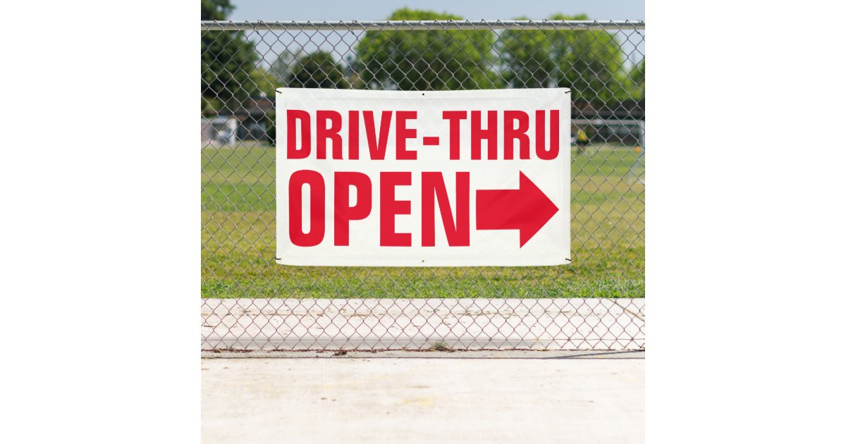 Drive-Thru Banner For Fast Food Restaurants | Zazzle