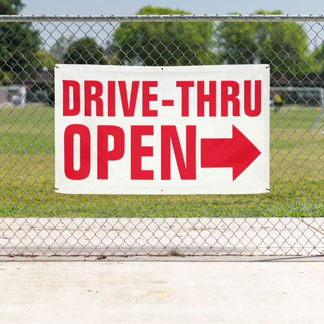 Drive-Thru Banner For Fast Food Restaurants | Zazzle