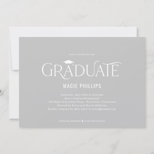 Driven Grad Editable Color Graduation Invitation | Zazzle