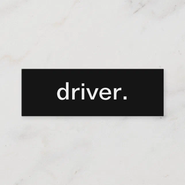 Driver Business Card | Zazzle