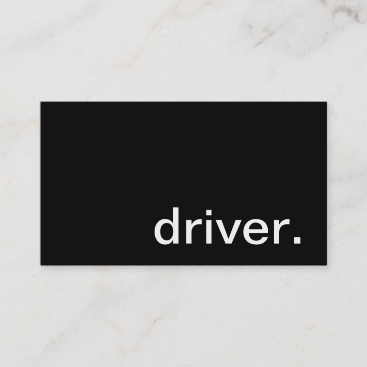 Driver Business Card | Zazzle