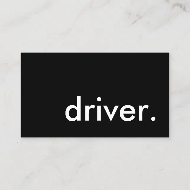 driver. business card | Zazzle