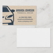 Driver | Leather Background Business Card | Zazzle