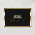 Driver Modern Gold Framed Chauffeur Business Card | Zazzle