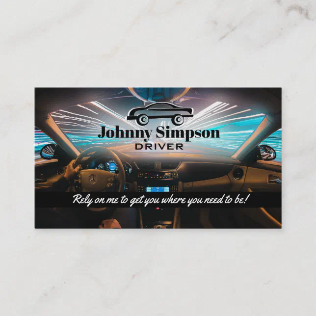 Driver Taxi Business Cards | Zazzle