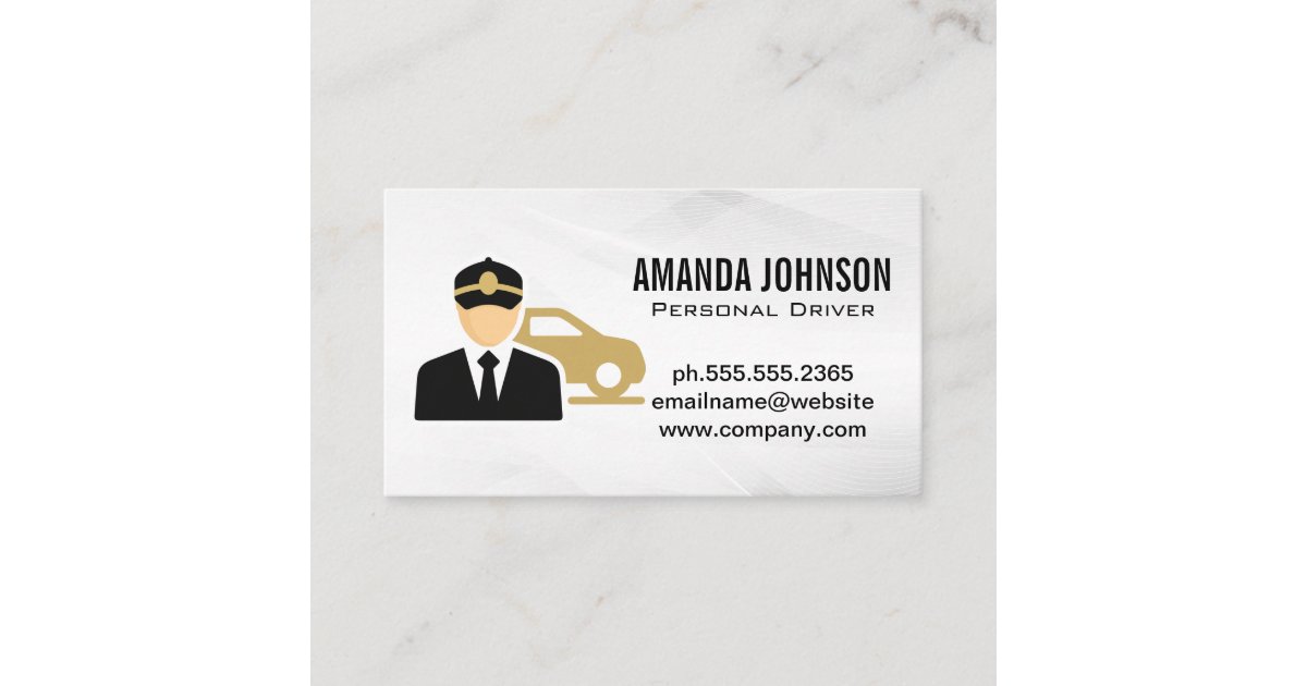 Driver Transportation | Chauffeur Business Card | Zazzle