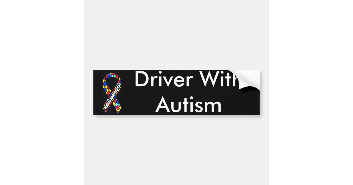 Driver With Autism Bumper Sticker | Zazzle
