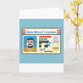 Driver's License Man photo ID vector Card | Zazzle