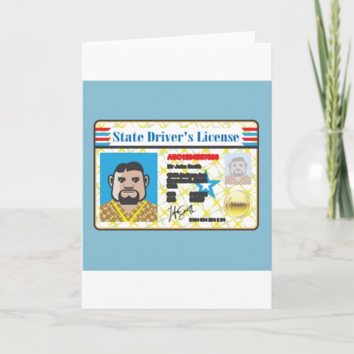 Driver's License Man photo ID vector Card | Zazzle