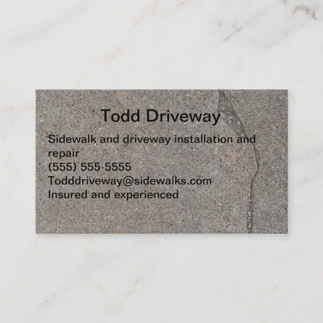 Driveway installation and repair business card | Zazzle