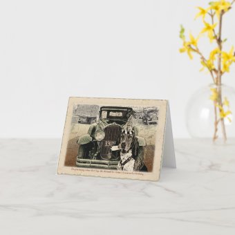 Driving Basset birthday card | Zazzle