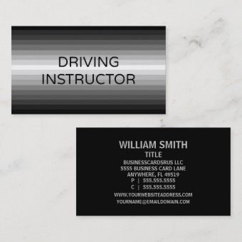Driving Instructor Business Card | Zazzle