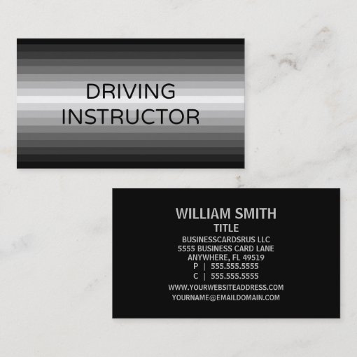 Driving Instructor Business Card | Zazzle