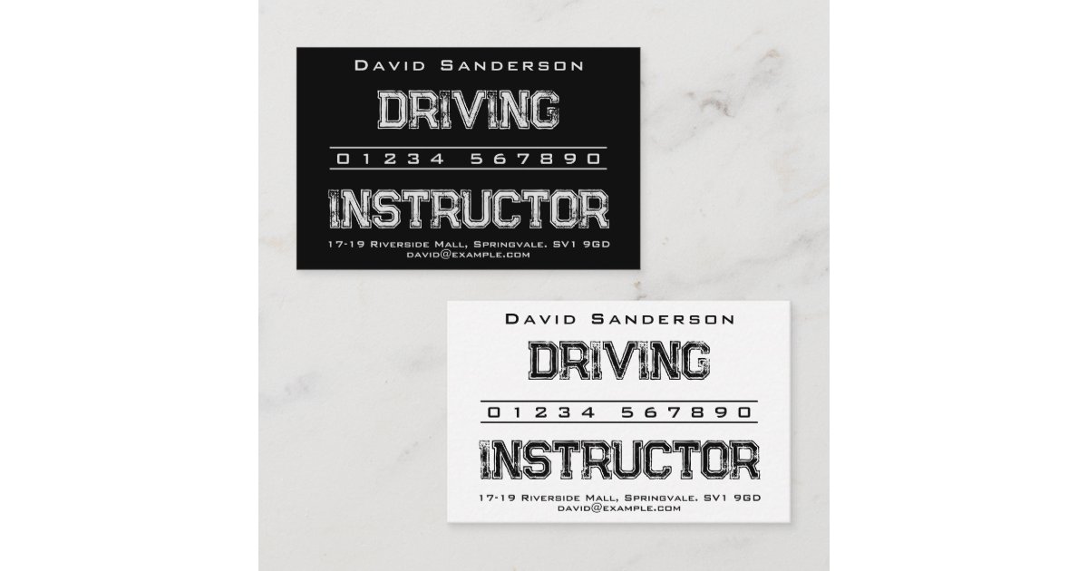 Driving Instructor Business Card | Zazzle