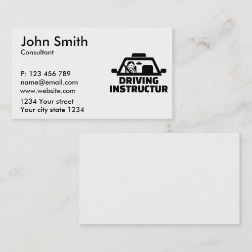 Driving instructor business card | Zazzle