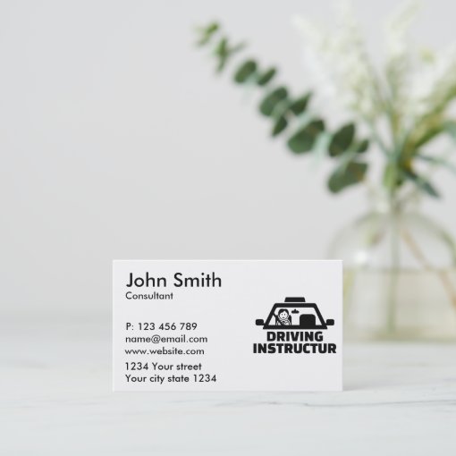 Driving instructor business card | Zazzle