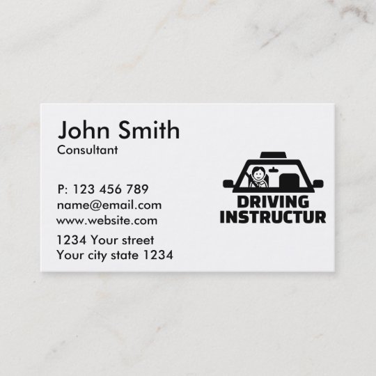 Driving instructor business card | Zazzle.com