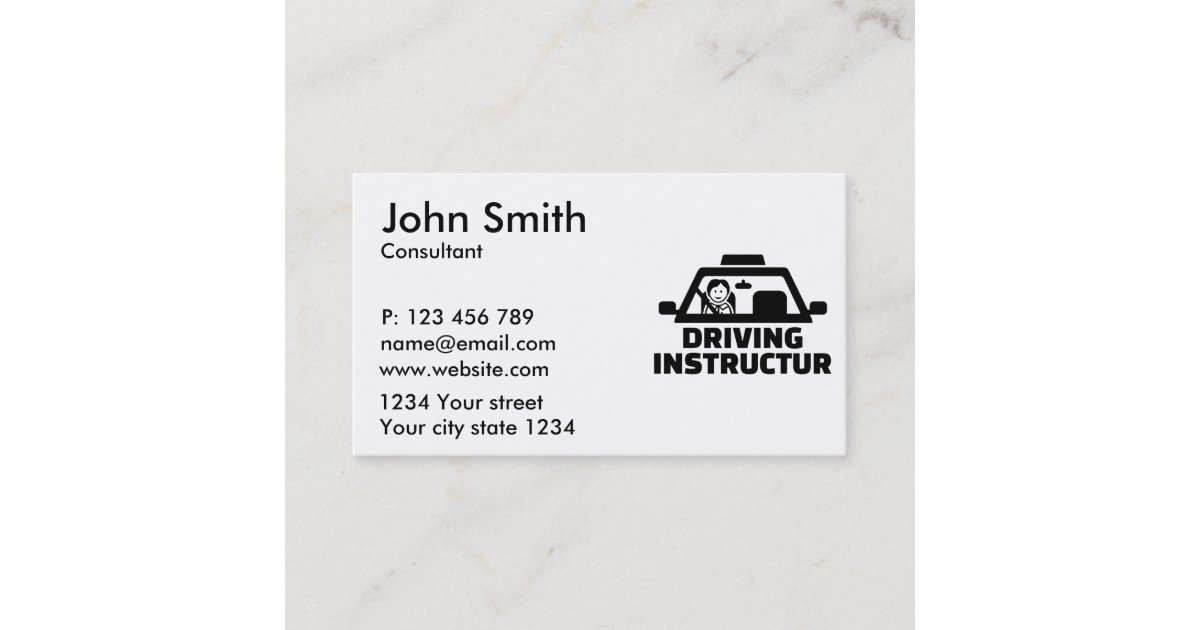 Driving instructor business card | Zazzle