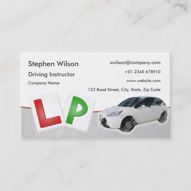 Driving Instructor Business Card | Zazzle