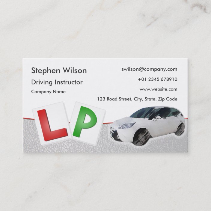 Driving Instructor Business Card | Zazzle.com