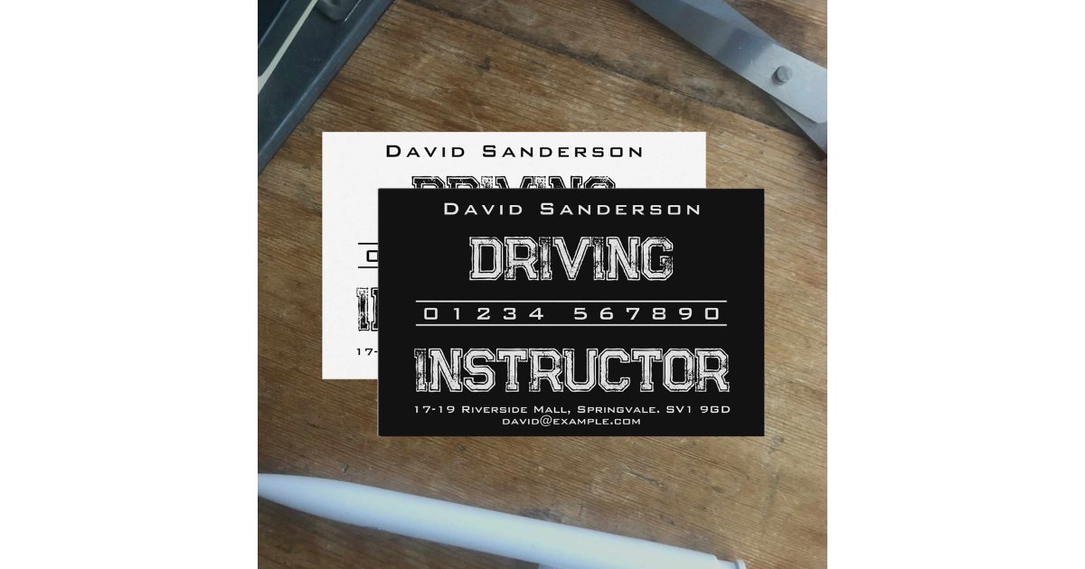 Driving Instructor Business Card | Zazzle