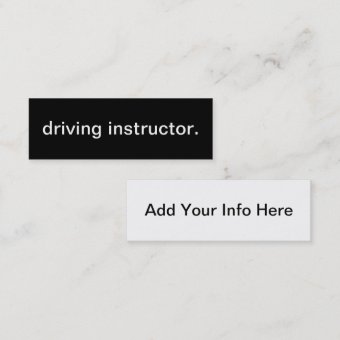 Driving Instructor Business Card | Zazzle
