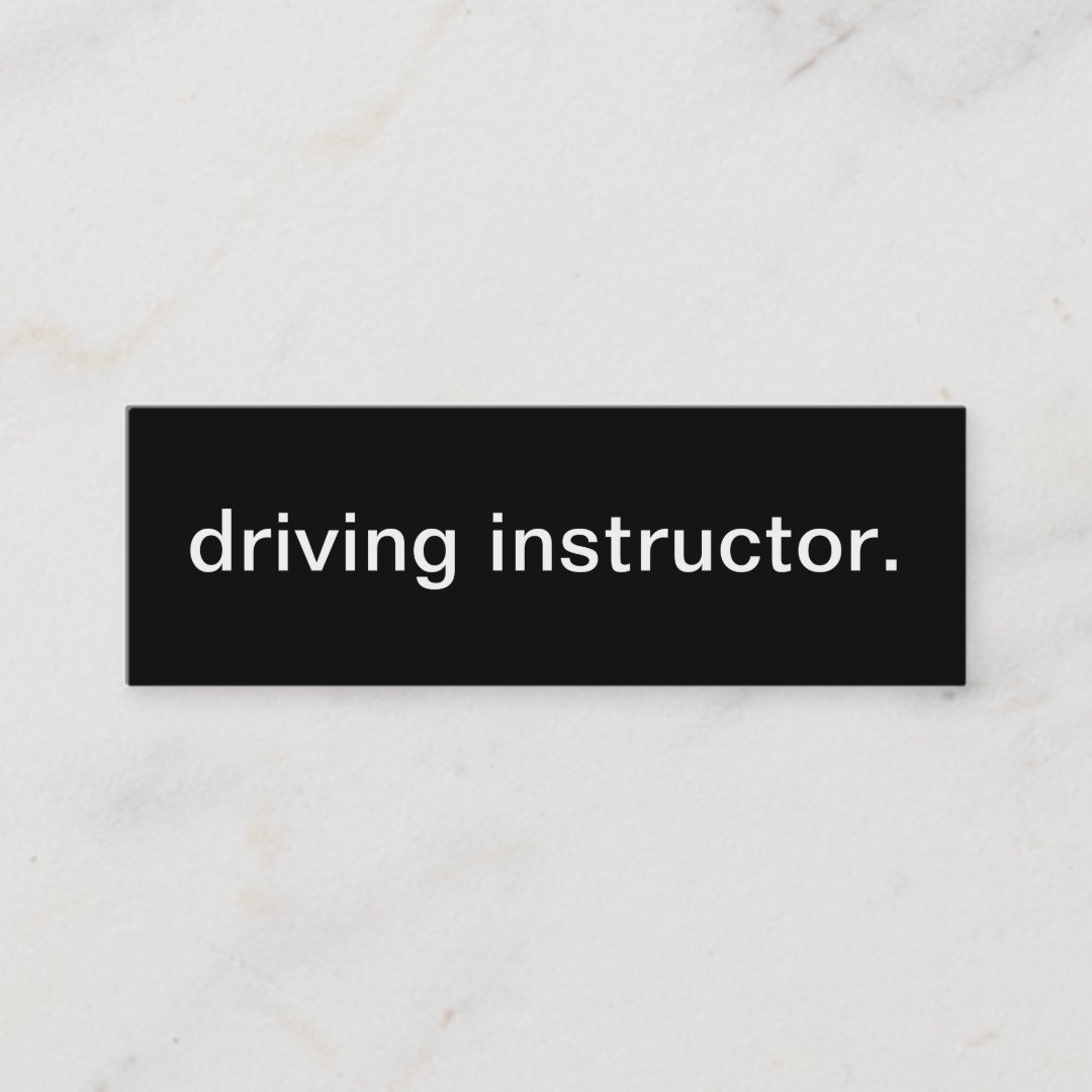 Driving Instructor Business Card | Zazzle