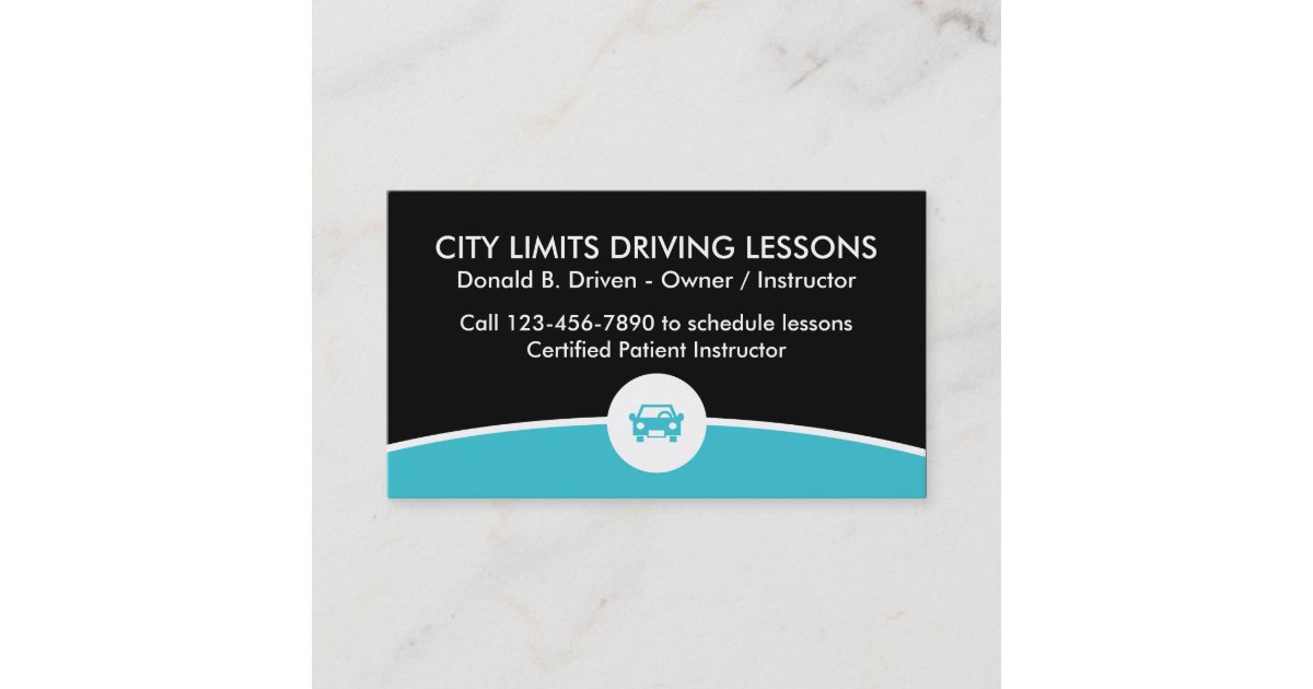 Driving Lessons Business Card | Zazzle