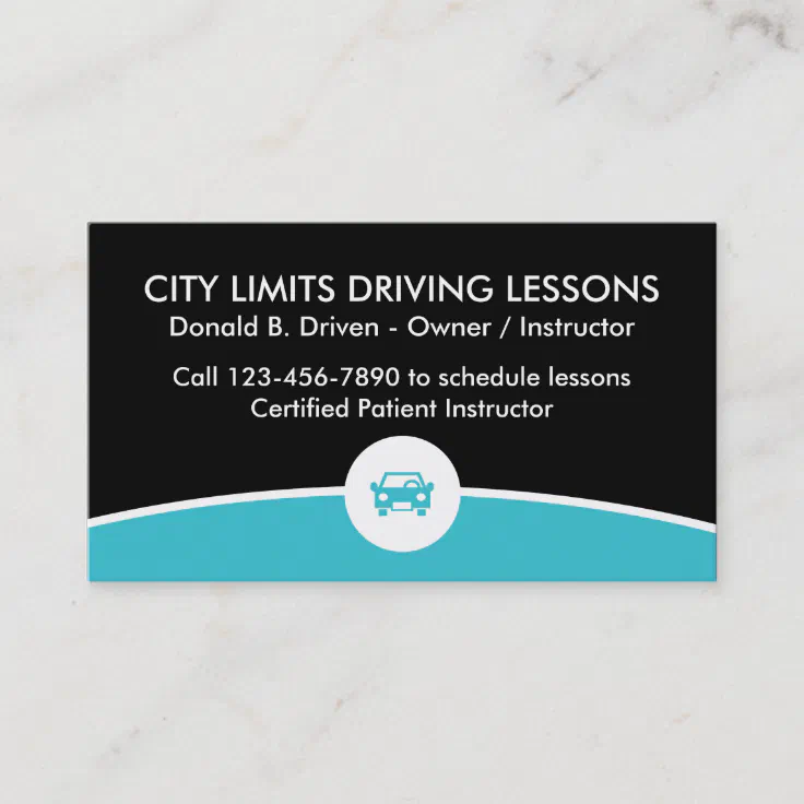 Driving Lessons Business Card | Zazzle