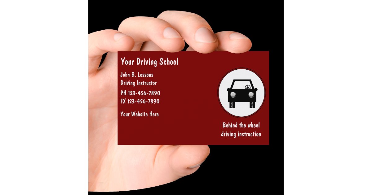 Driving School Business Cards | Zazzle