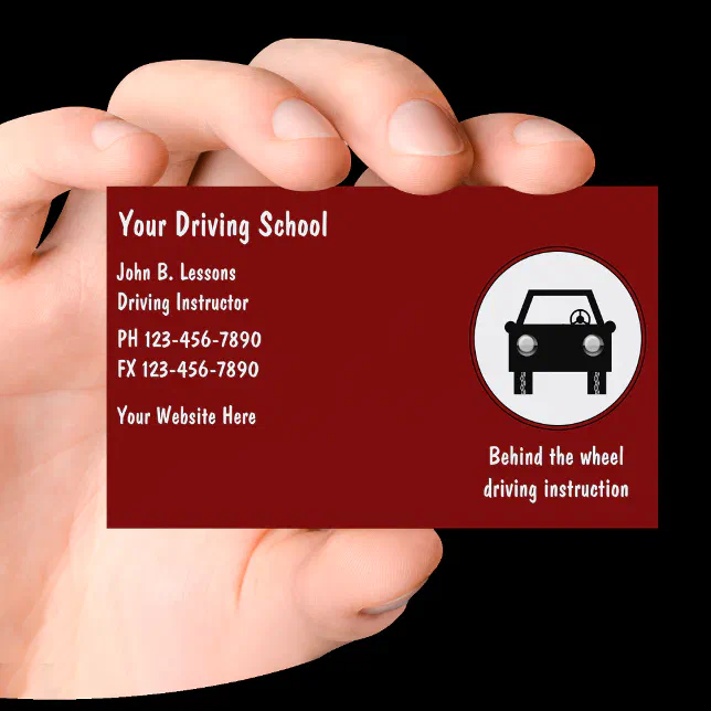 Driving School Business Cards | Zazzle