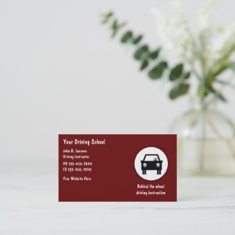 Driving School Business Cards | Zazzle