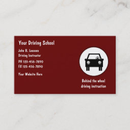Driving School Business Cards | Zazzle