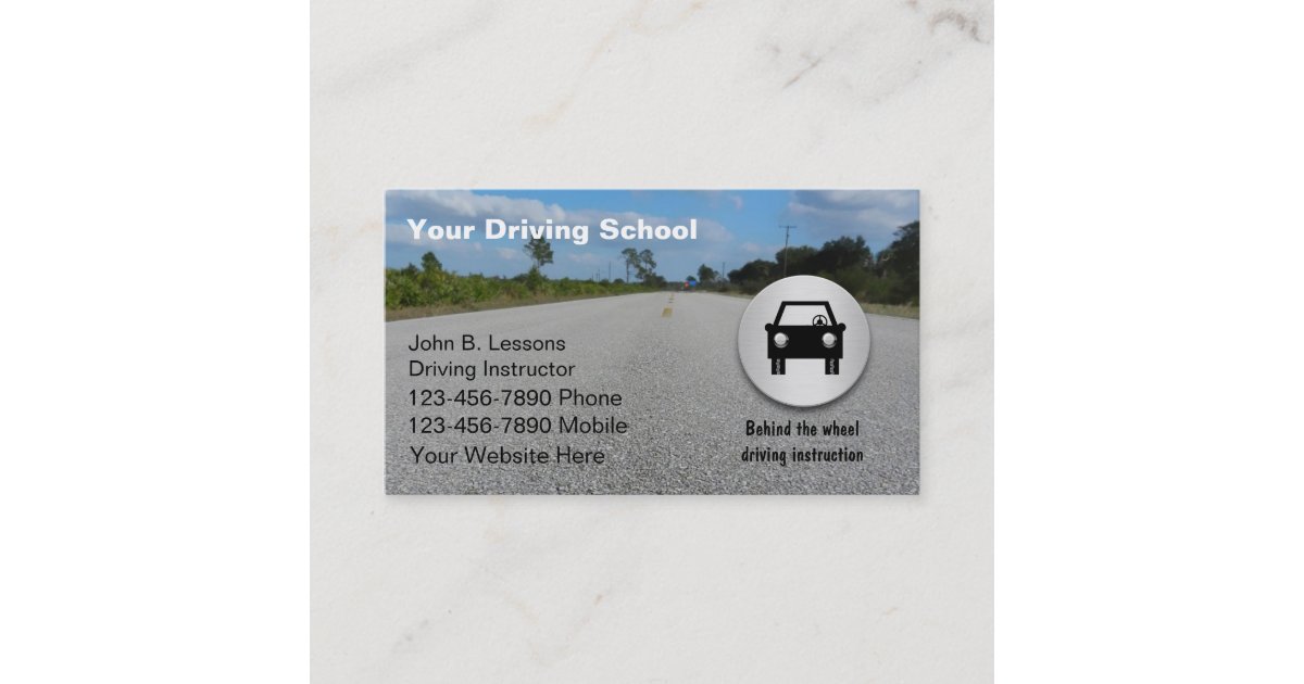 Driving School Business Cards | Zazzle