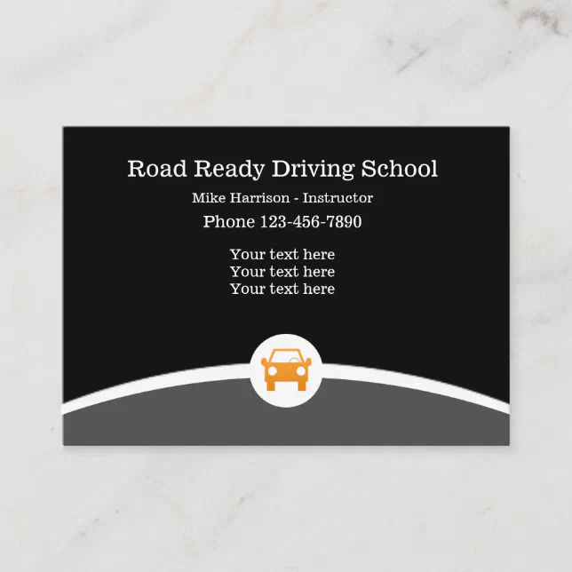Driving School Instructor Business Card | Zazzle