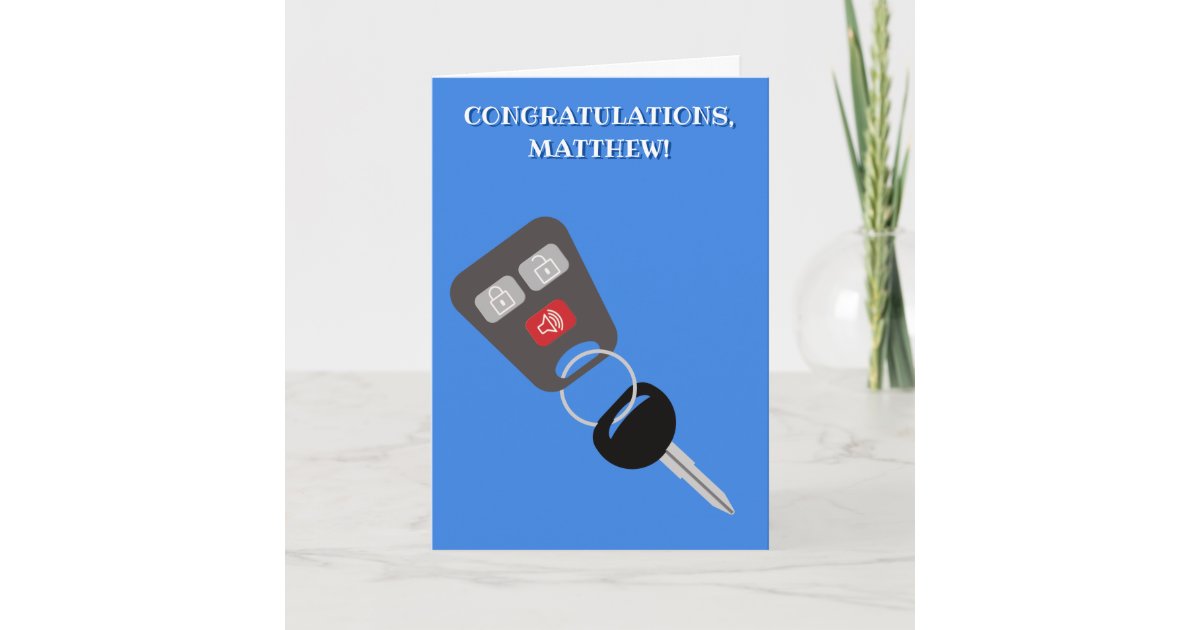 Driving Test New Drivers License Congratulations Card | Zazzle