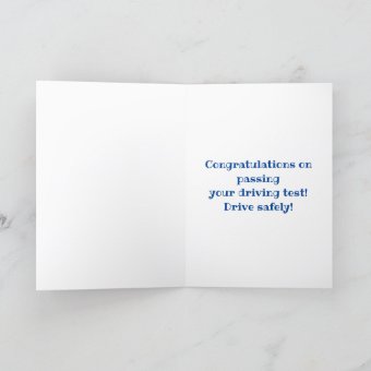 Driving Test New Drivers License Congratulations Card | Zazzle