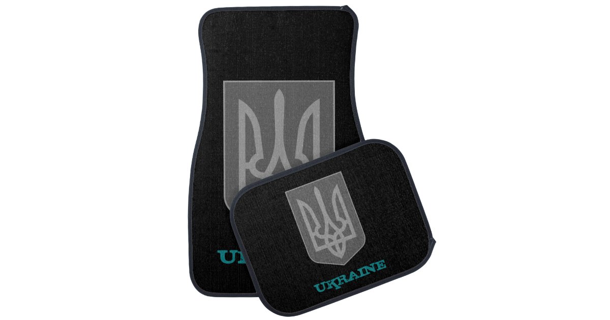Driving Ukraine & Ukrainian coat of arms / flag Car Floor Mat | Zazzle