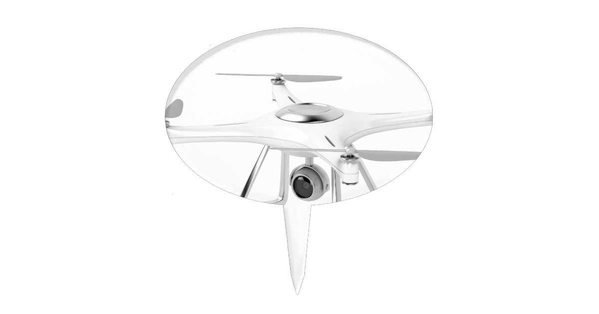 Drone on white cake topper | Zazzle