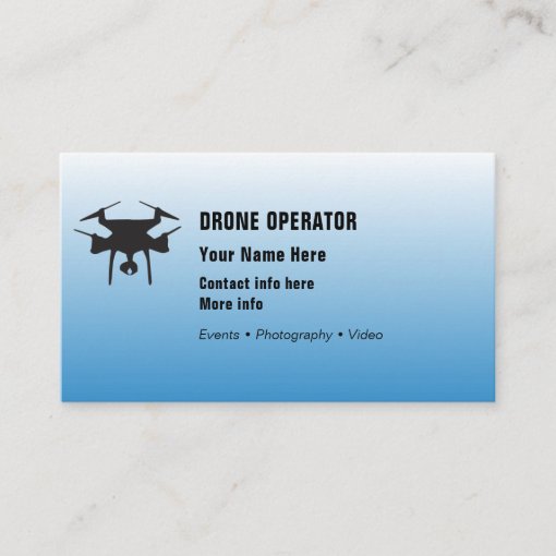 Drone Operator Business Card | Zazzle