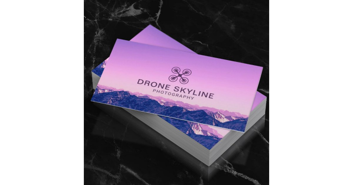 Drone Photographer Skyline Aerial Photography Business Card | Zazzle