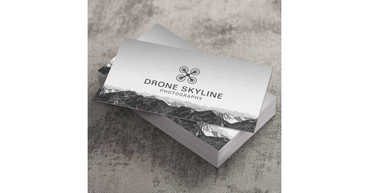 Drone Photography Skyline Aerial Photographer Business Card | Zazzle