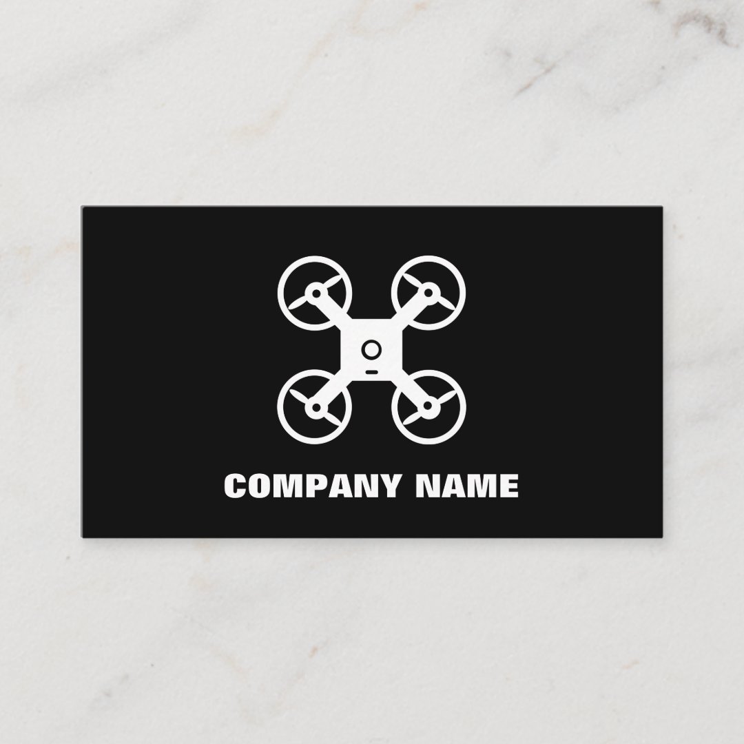 Drone pilot business card template with logo | Zazzle