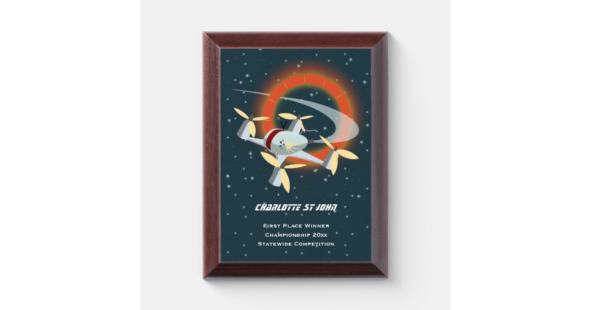 Drone Racing Award Plaque | Zazzle