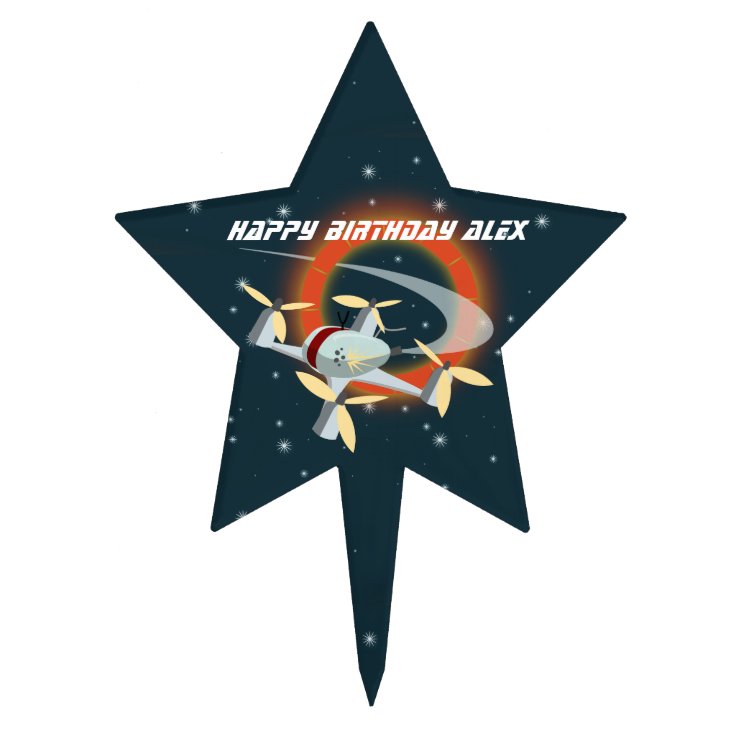 Drone Racing Cake Topper | Zazzle