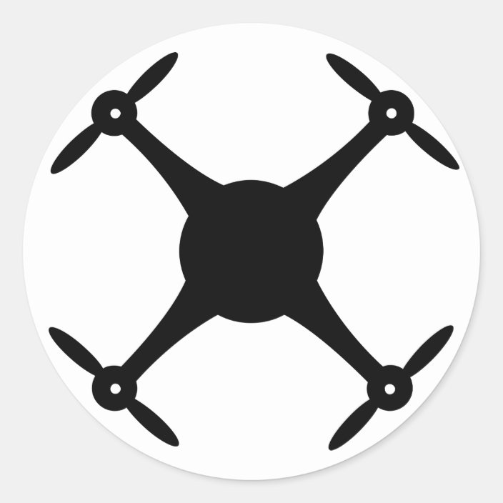 Drone Sticker (round) | Zazzle.com