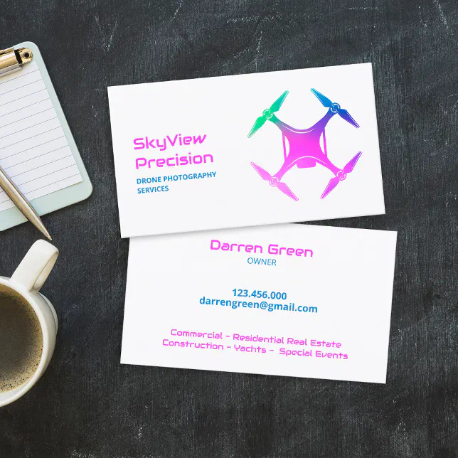 Drone UAV Business Card | Zazzle