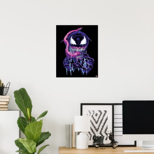 Drooling Purple Venom Illustration Poster | Zazzle