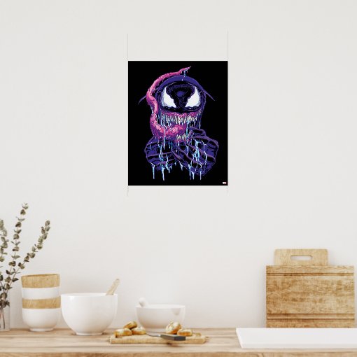 Drooling Purple Venom Illustration Poster | Zazzle