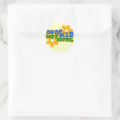Drop acid not bombs classic round sticker | Zazzle